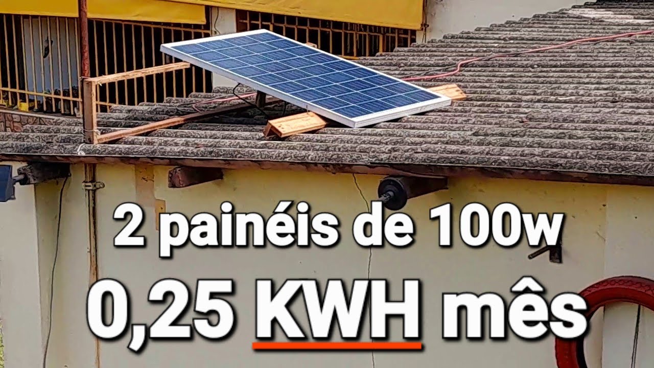 Mini sistema solar de 0,25 KWH/mês de geração. - YouTube
