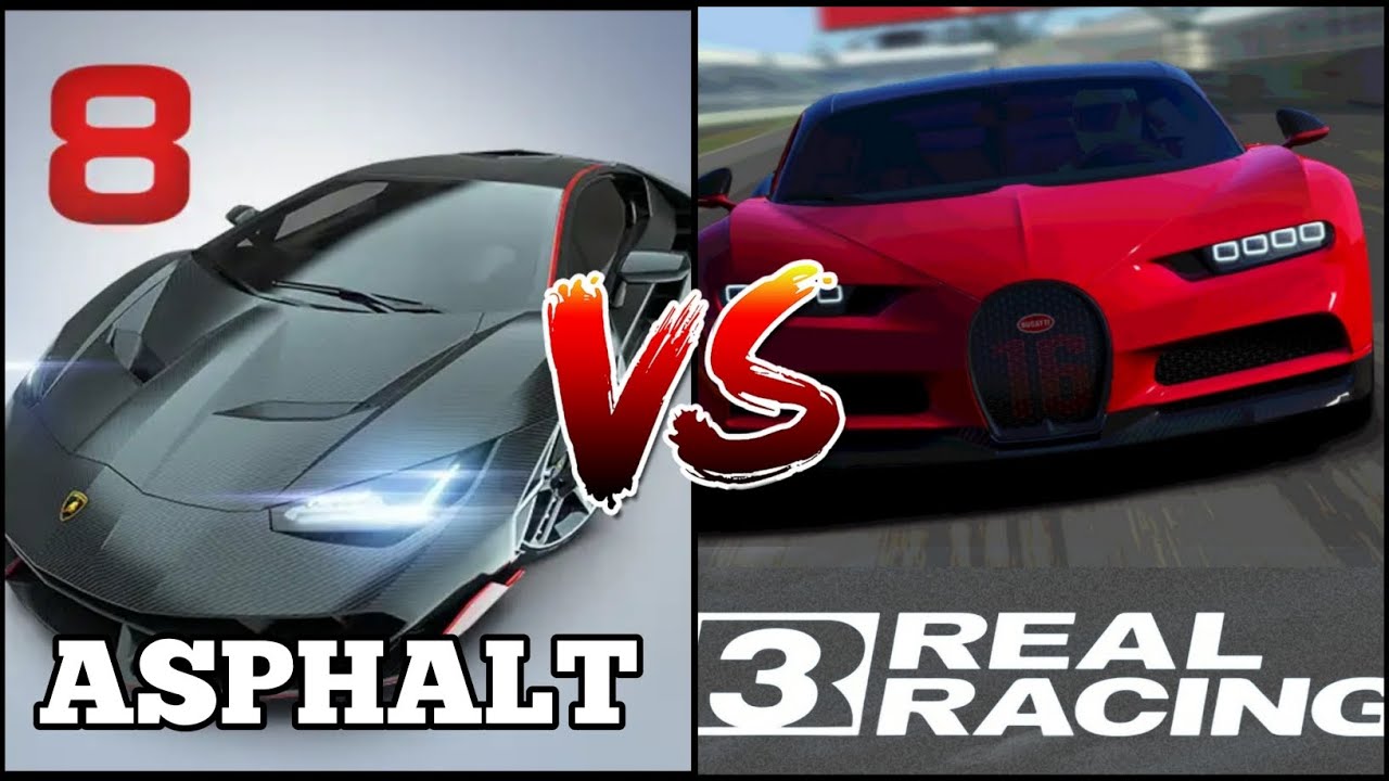 Asphalt 8 Vs Real Racing 3 | Cars | Gameplay FHD - YouTube
