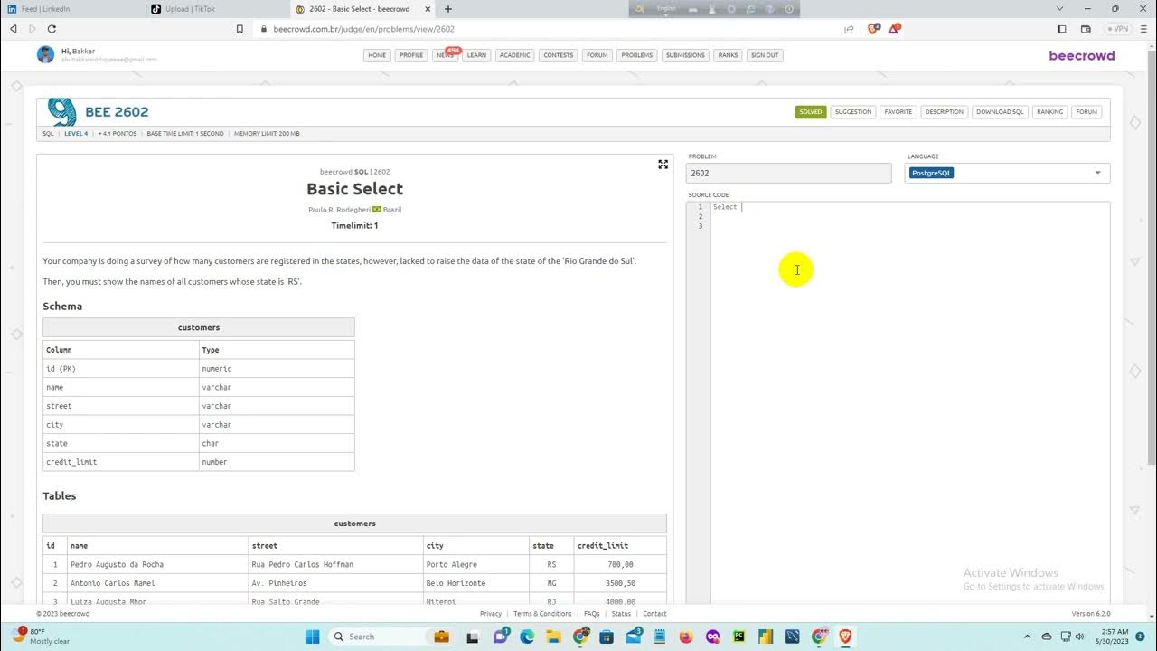 bee crowd 2602 problem solved sql - YouTube