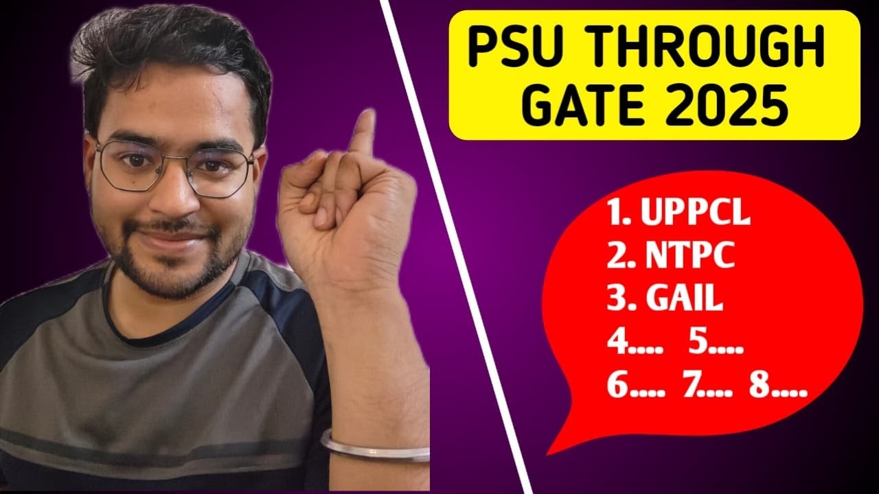 PSU THROUGH GATE 2025 | PSU Notification Out | - YouTube