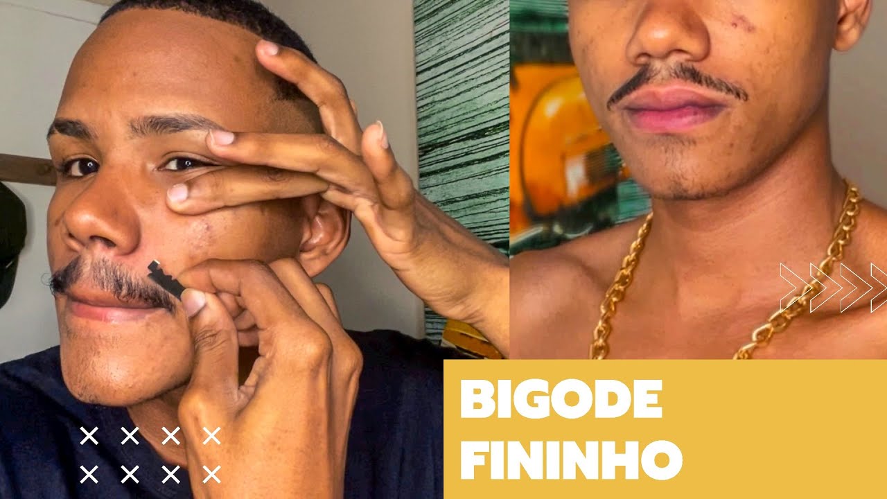 BIGODE FININHO EM CASA (COMO FAZER) | Ailan Santos - YouTube