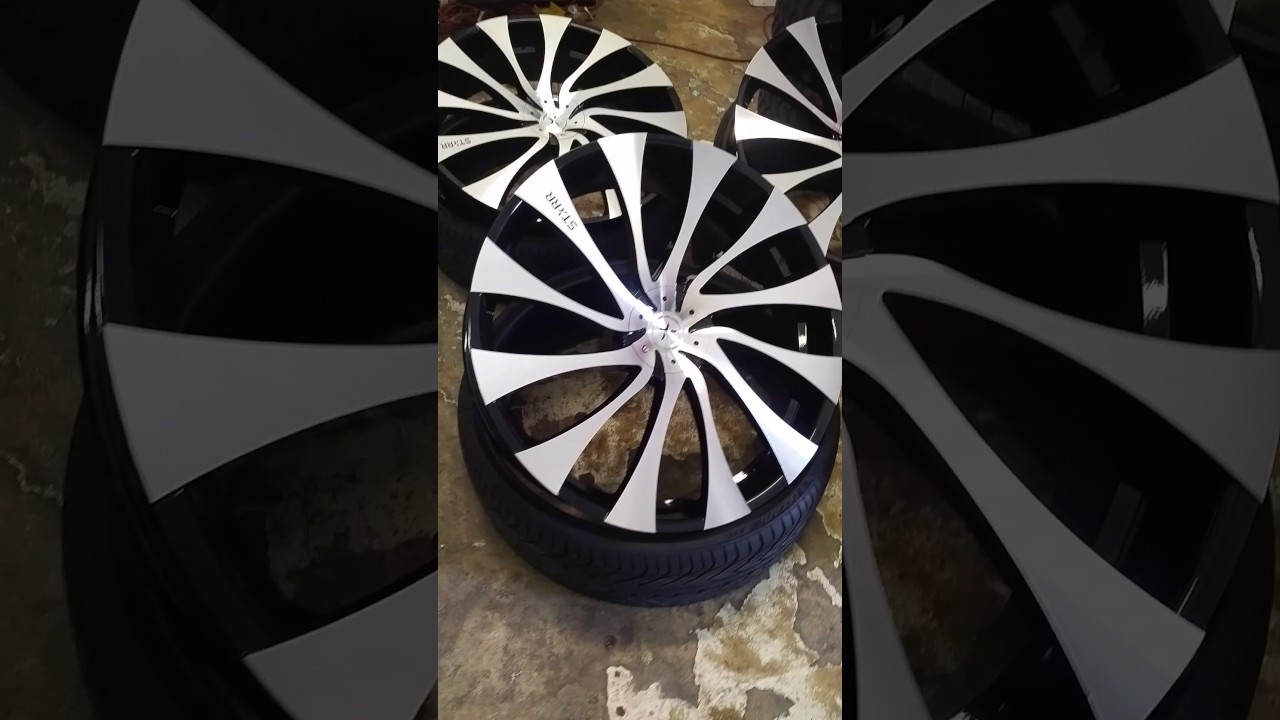 877-544-8473 30 Inch Starr Gatsby 718 Black Machined 32 inch Rims Free ...