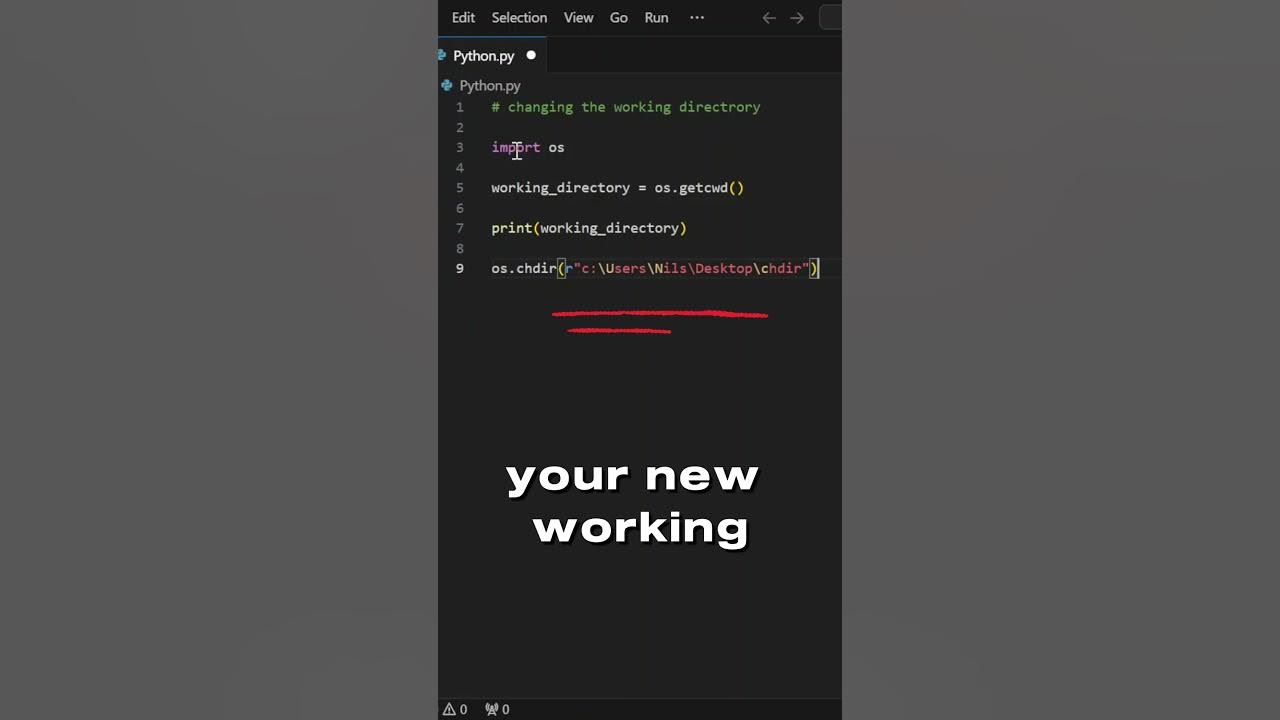 You should know how to change your working directory in Python 2 Part. - YouTube