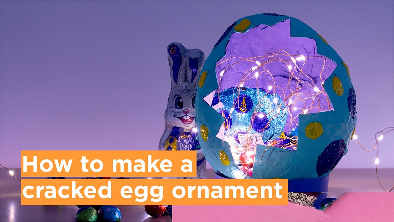 How to make a cracked egg ornament - YouTube