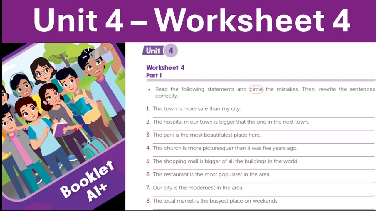 Booklet A1+ 9th Grade Unit 4 Worksheet 4 page 22 - YouTube
