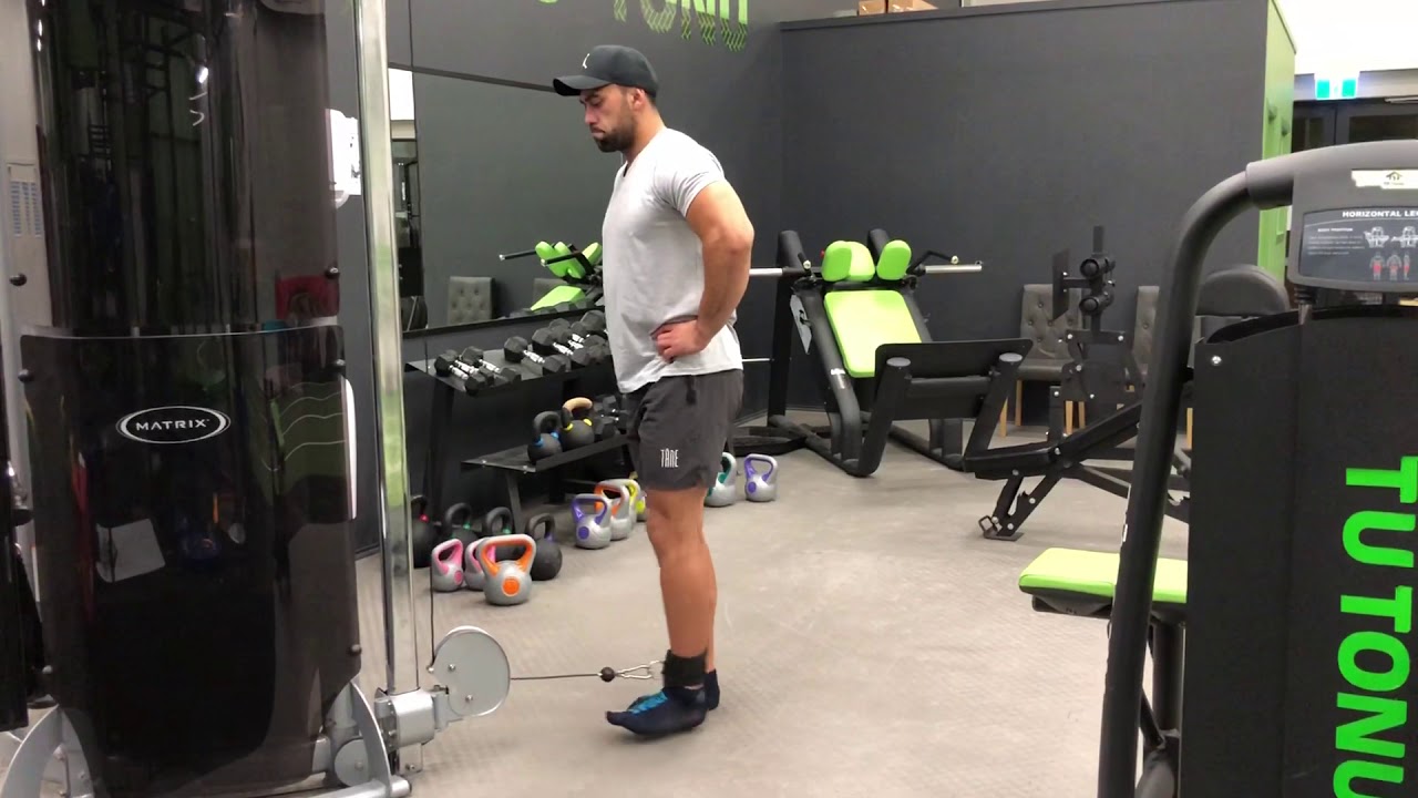 Single Leg Cable Hip Extension - YouTube