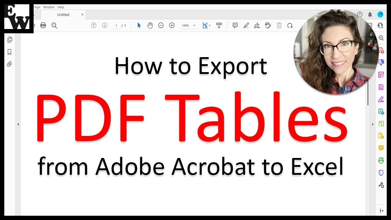 How To Export PDF Tables From Adobe Acrobat To Excel PC Mac YouTube How To Export PDF Tables From Adobe Acrobat To Excel PC Mac YouTube