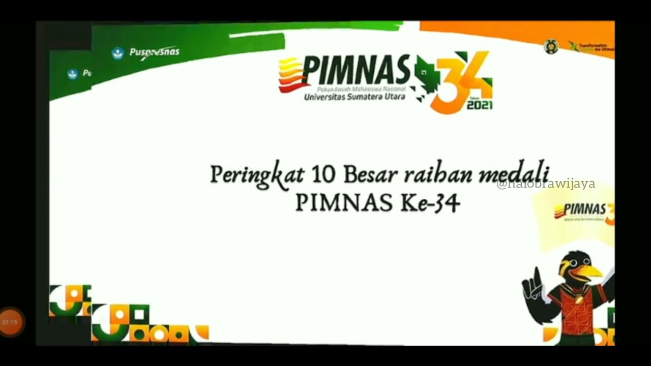 Pengumuman Juara Umum Pimnas ke-34 Tahun 2021 - YouTube
