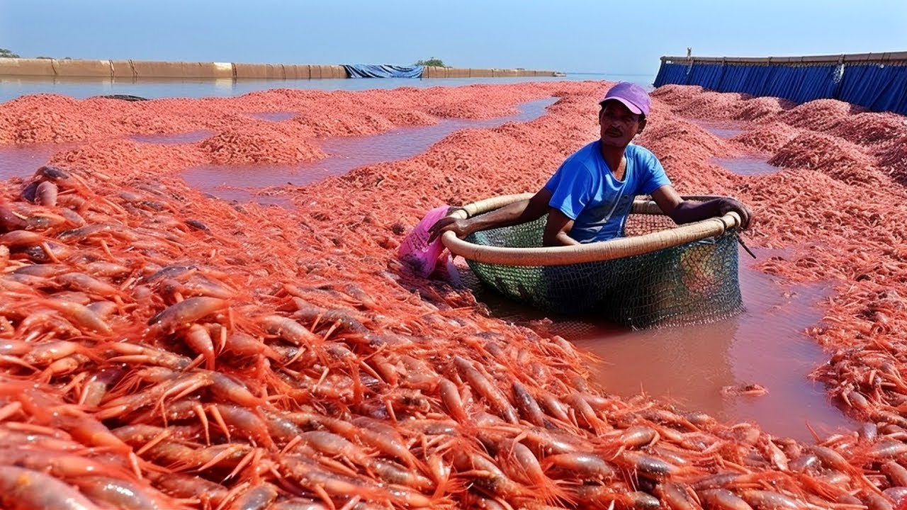 How to raise and export millions of tons of shrimp - Shrimp farm - YouTube