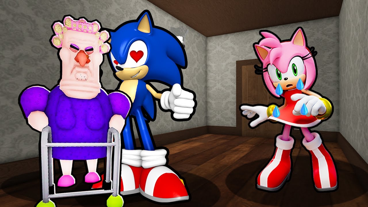 SONIC FALLS IN LOVE WITH GRUMPY GRAN IN ROBLOX - YouTube