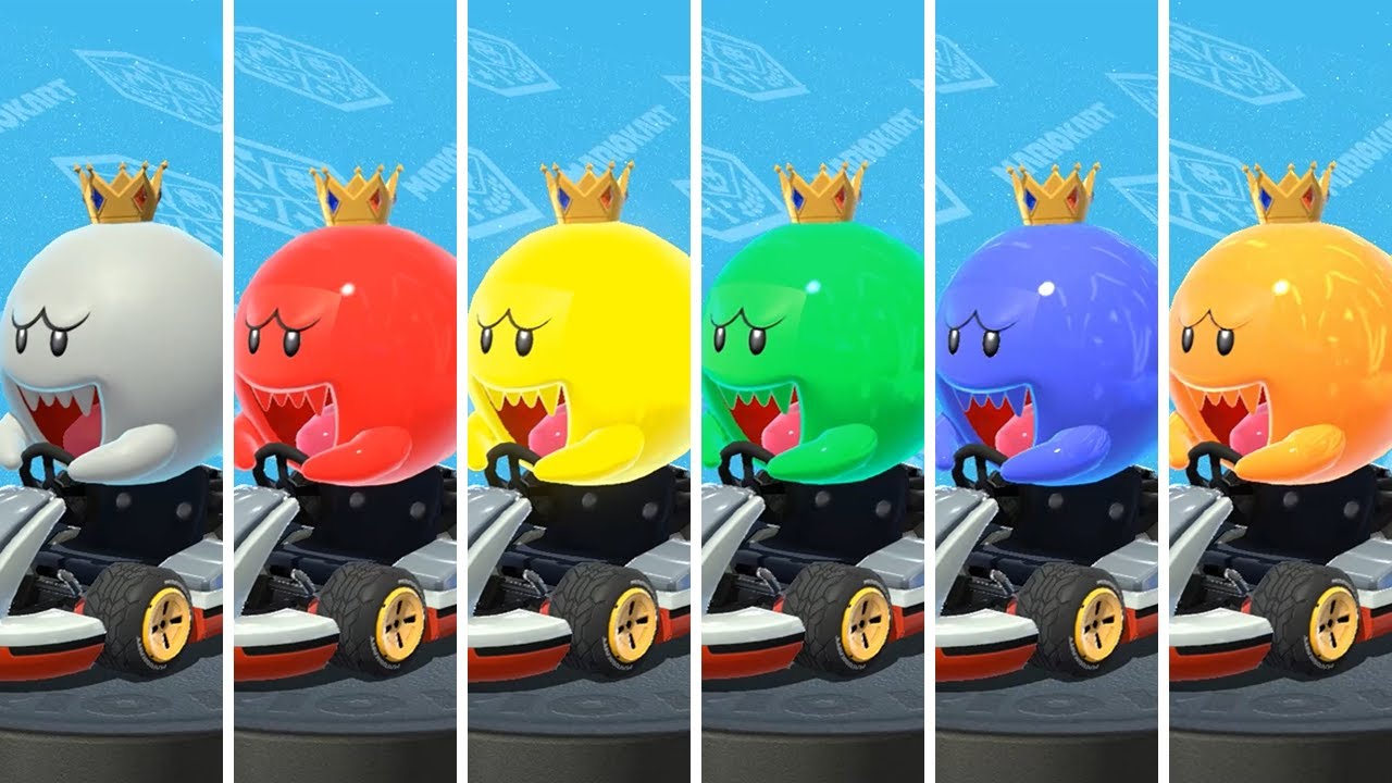 Mario Kart 8 Deluxe - All King Boo Colors (DLC) - YouTube
