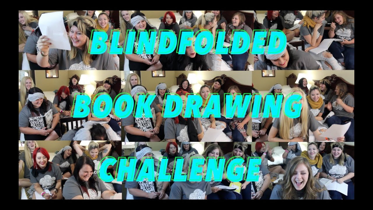 BLINDFOLDED BOOK DRAWING CHALLENGE - YouTube
