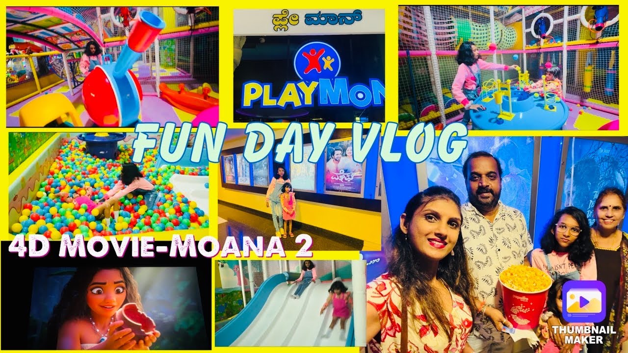 Sunday Fun day🤗🍿🛝 | Kids Fun Vlog | Kids movie-Moana 2 ...