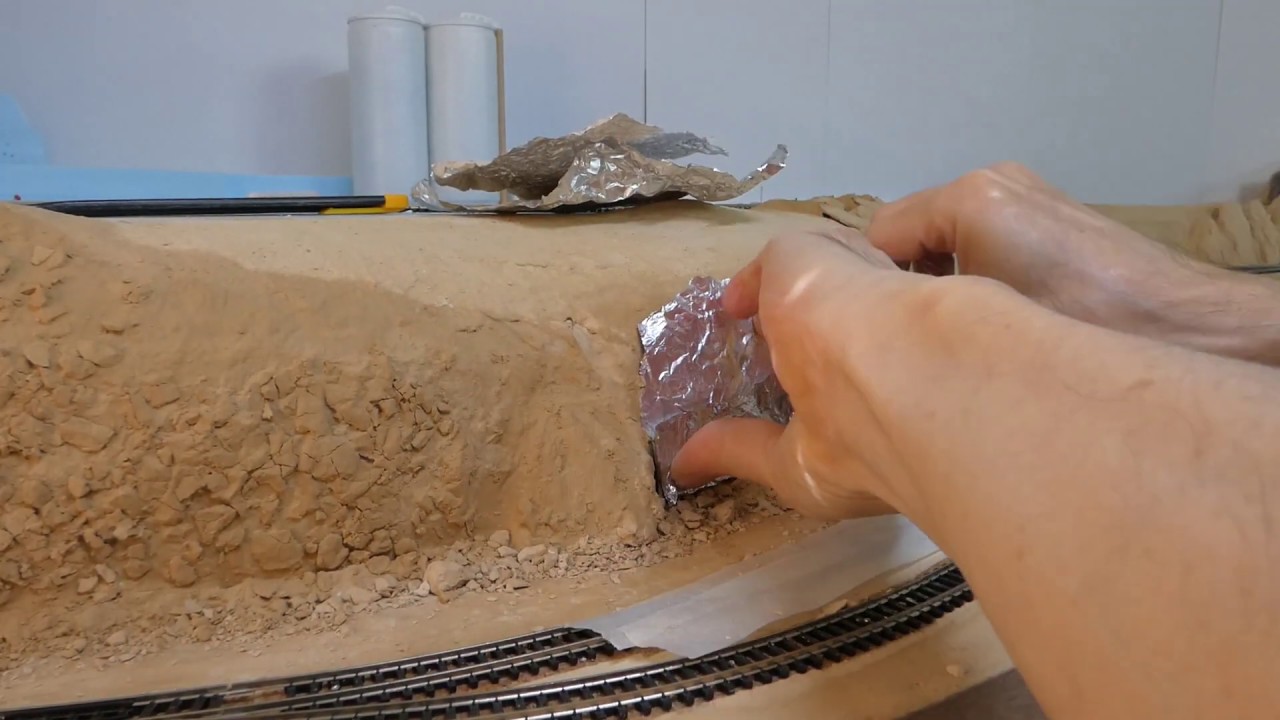 Rock face demo, thin tinfoil panel method - YouTube