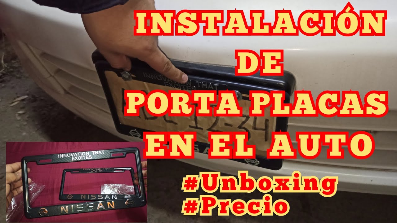 Cómo Instalar Porta placas en el auto - YouTube