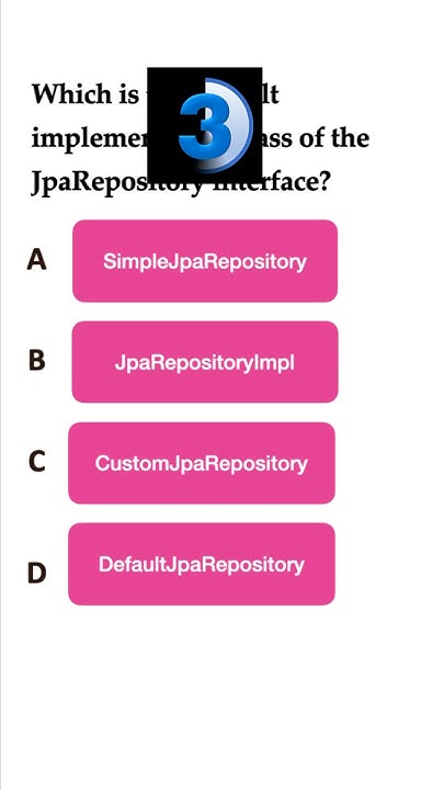 Spring Boot Quiz 8 - What is the default implementation class of JpaRepository interface # ...