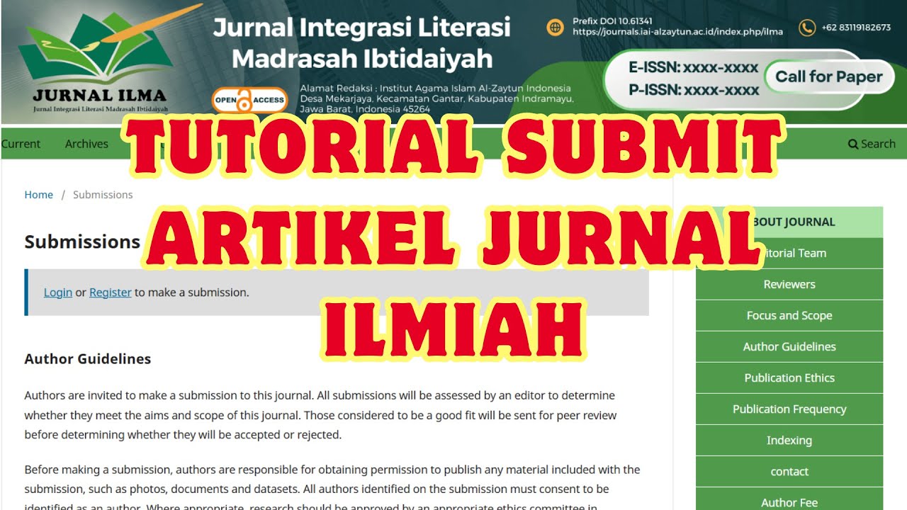 Tutorial Submit Artikel Jurnal - YouTube