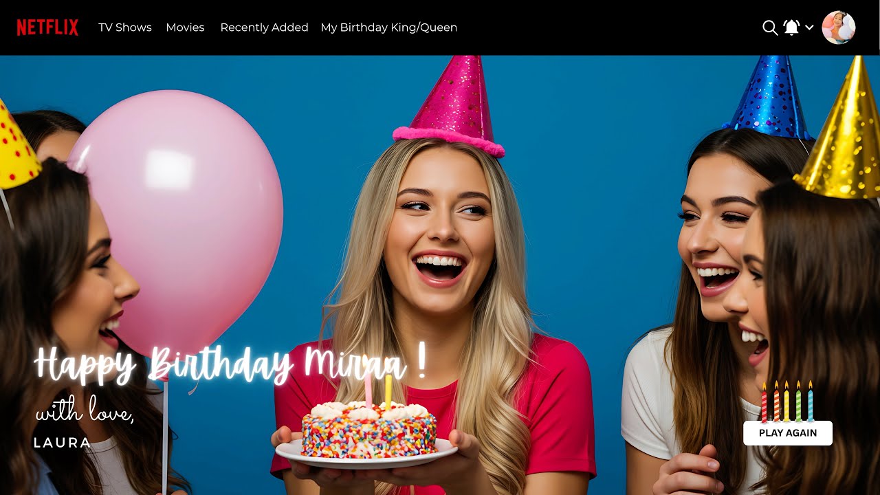 NETFLIX BIRTHDAY MOVIE - Easy Editable CANVA Video Template, Best Gift ...