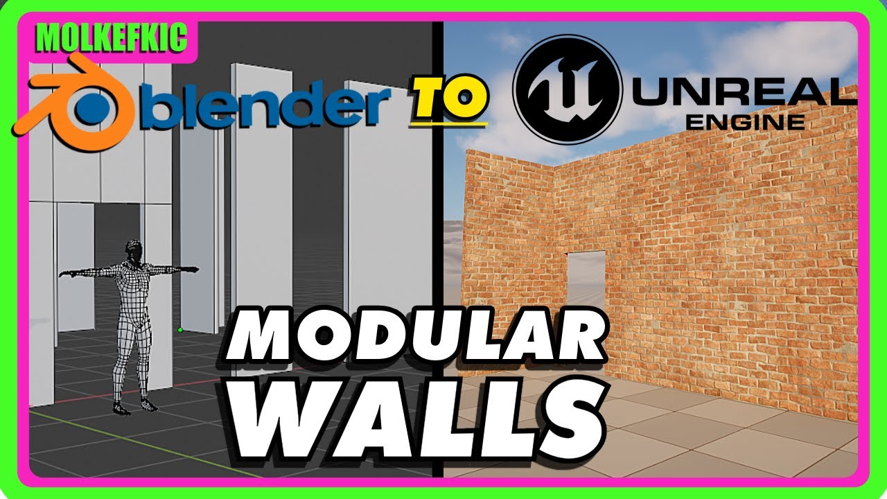 How to Make Modular Walls - Blender to Unreal Engine - YouTube