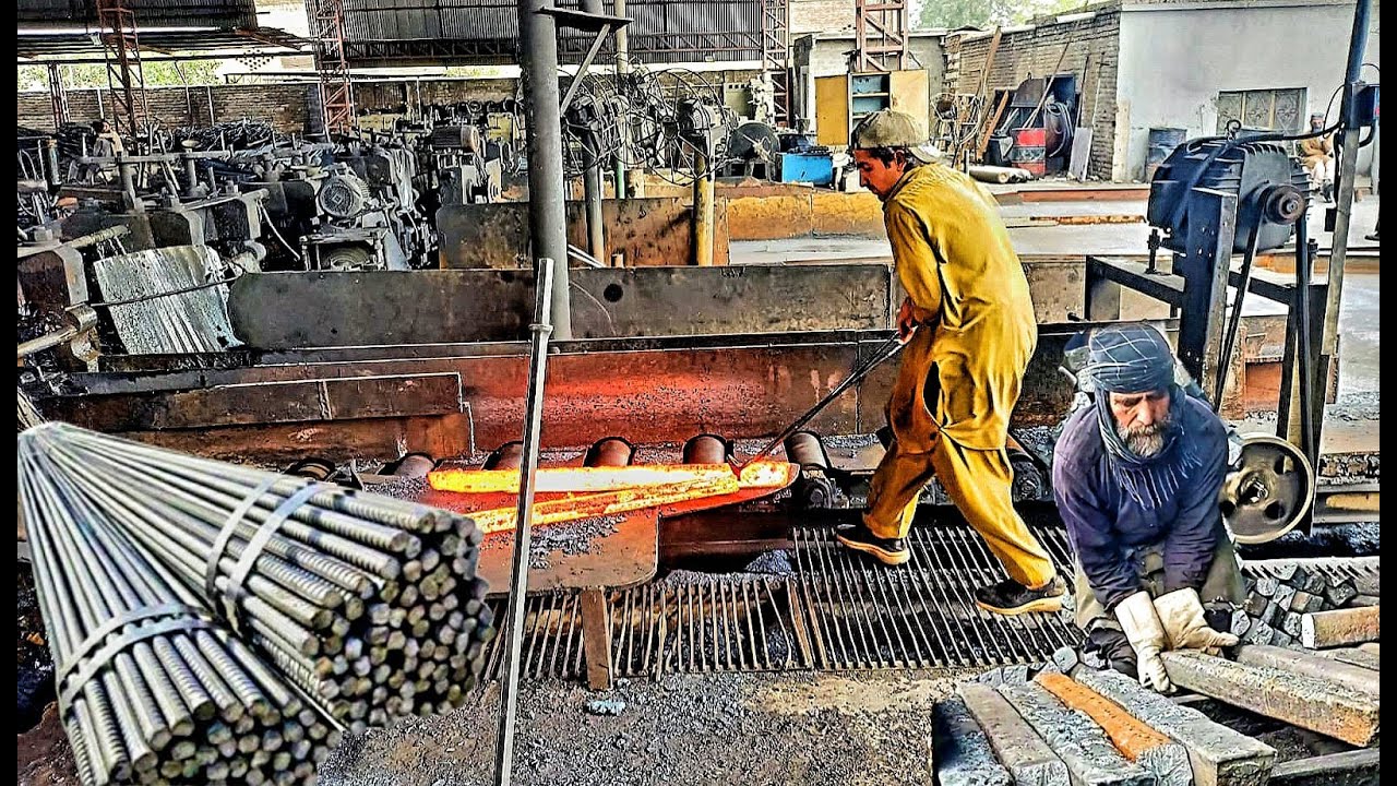 How Iron Rods Are Made in an Old-Style Factory | A Unique Manufacturing ...
