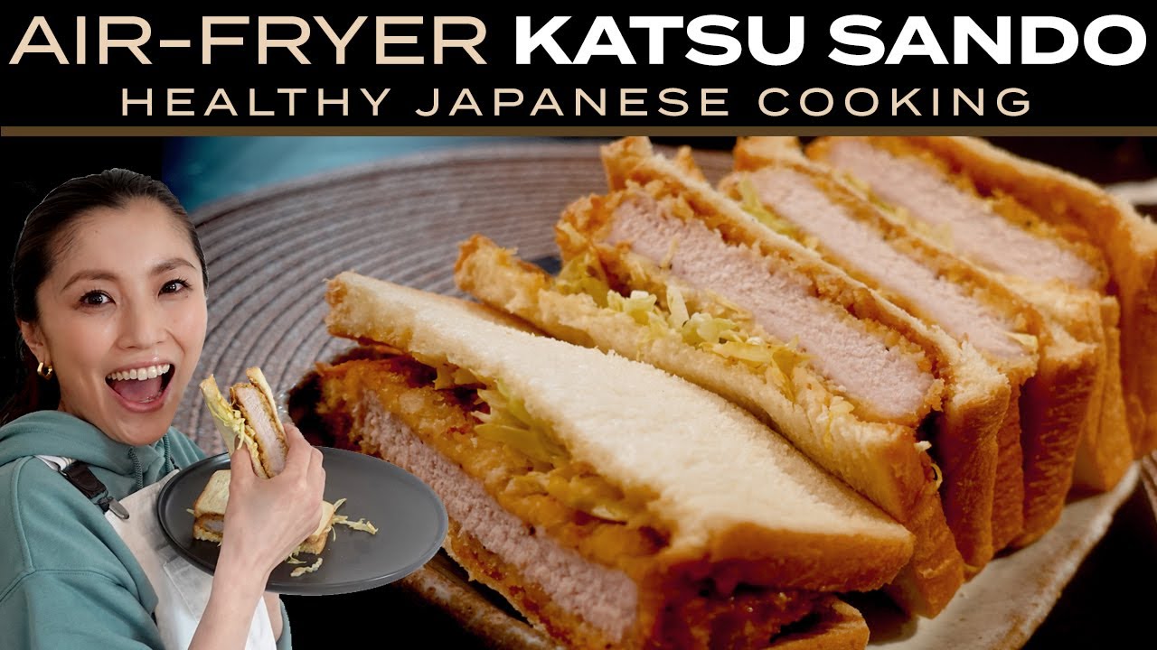 Air fryer KATSU SANDO I Healthy Cutlet Sandwich Cooking with Less Mess ...