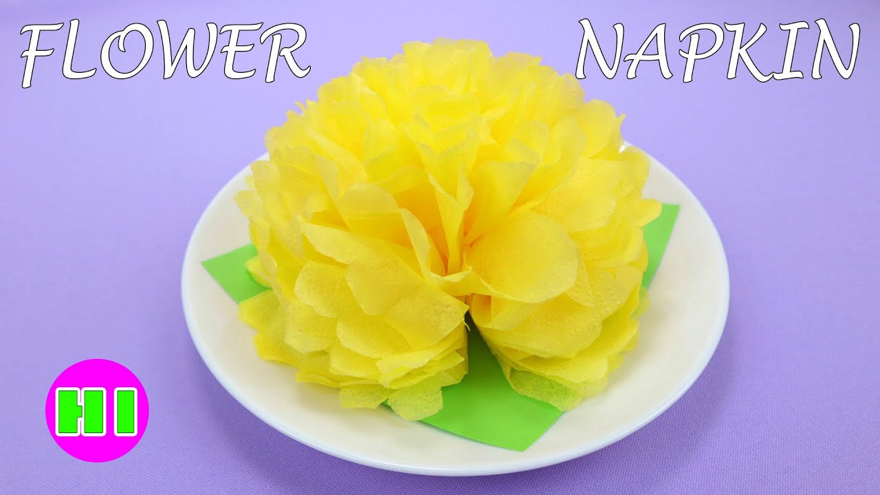 How to Make a Paper Napkin Flower / Decor napkins - YouTube