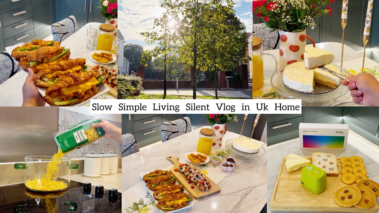 Slow Simple Living Silent Vlog in UK Home | Cozy Café Breakfast ...