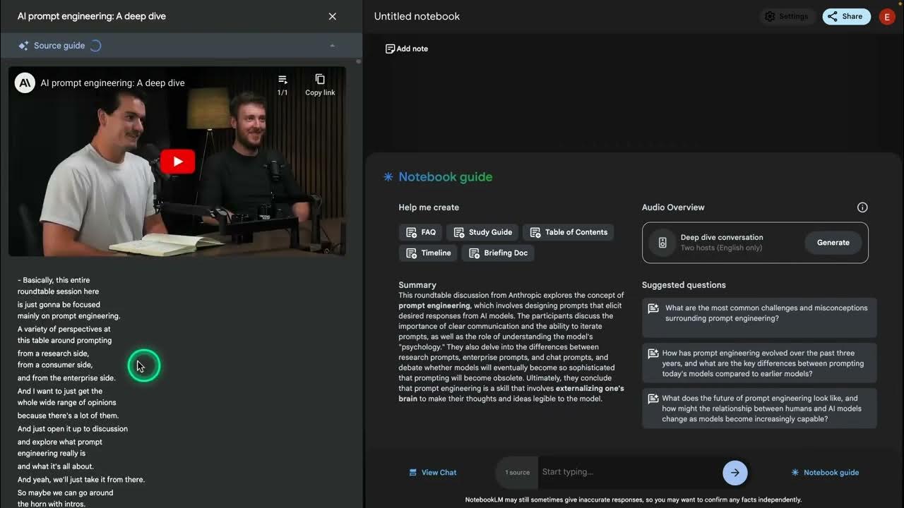 Introduction to NotebookLM: Generating Social Media Posts - YouTube