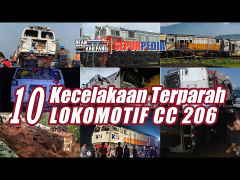 10 Kecelakaan TERPARAH Lokomotif CC 206 | Dean Sepurpedia 024