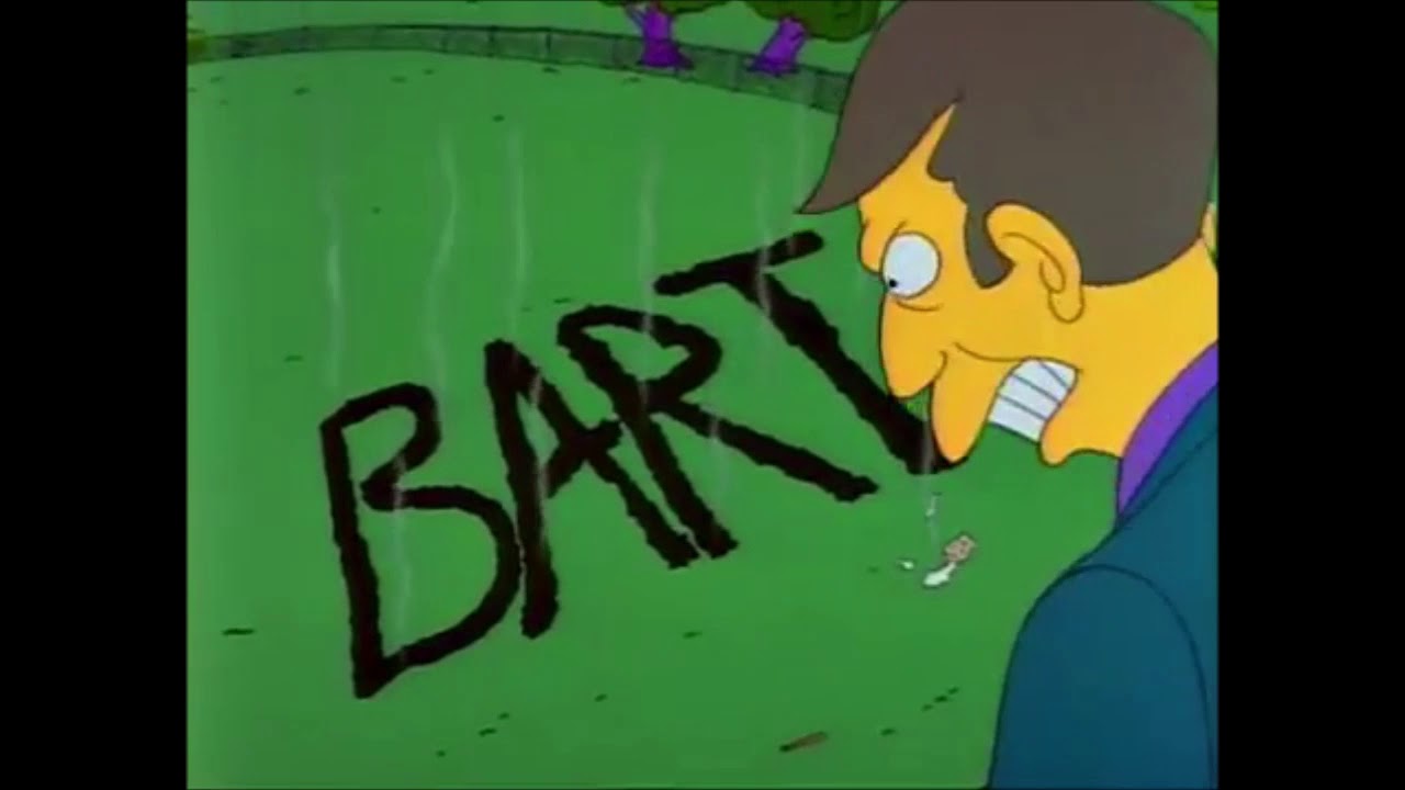 Skinner yell of BART SIMPSONS!!! - YouTube