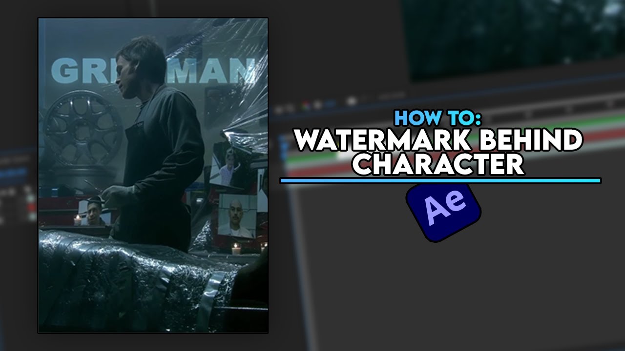 HOW TO: Watermark Behind Character - After Effects - YouTube