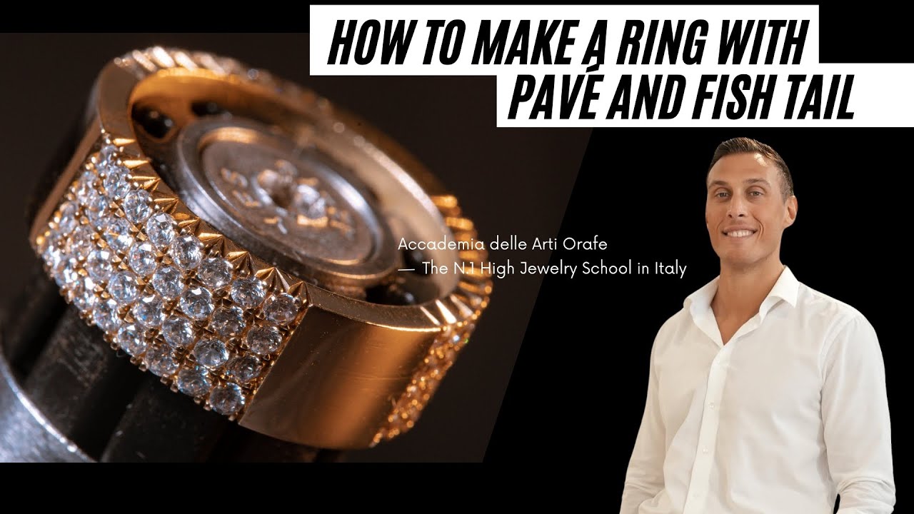 How to make a ring with pavé and Fish Tail | Gerardi Setting School ...