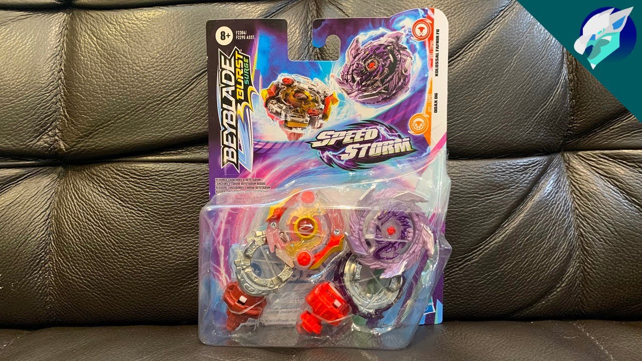 Beyblade Burst Surge Speedstorm Odax O6 & Kolossal Fafnir F6 Unboxing ...