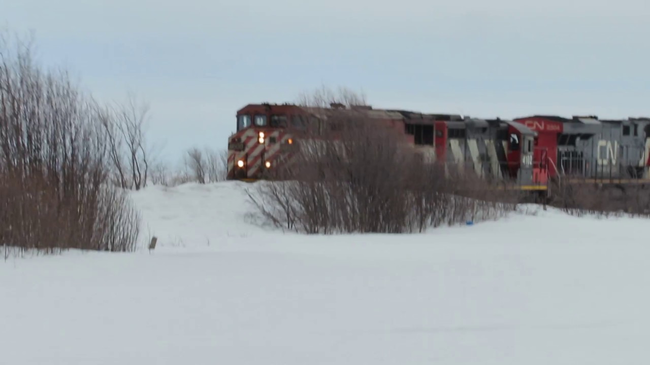 VERY RARE!!! C40-8M BCOL 4609 + CN 4102 + CN 2304 sur CN 562 34w 9 ...