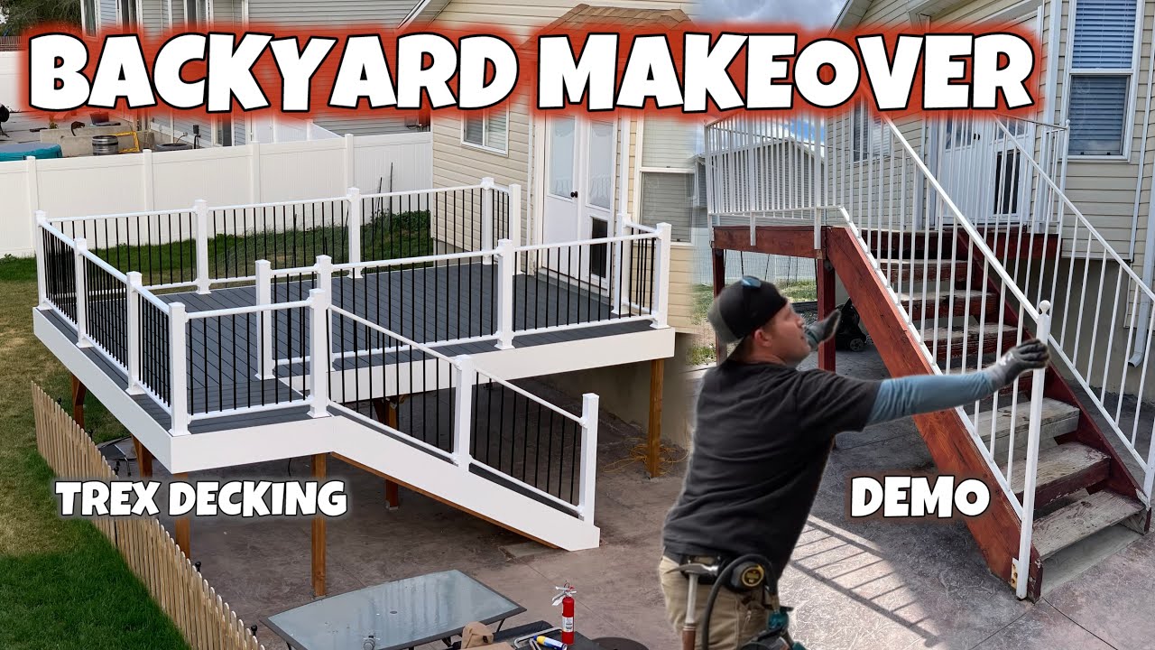 Deck Transformation (8x8 to 12x16) - YouTube