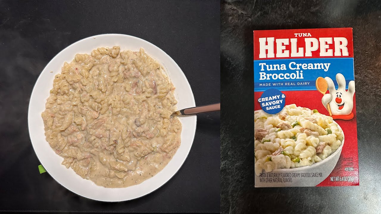 Tuna Helper Creamy Tuna Broccoli ASRM Ramble Eating - YouTube