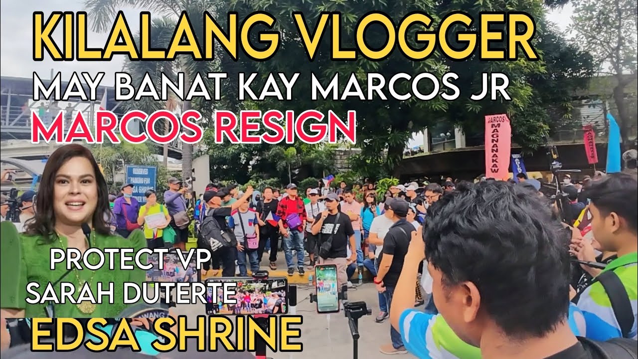 HALA TULOY ANG LABAN SA EDSA SHRINE SIGAW NG BAYAN MARCOS RESIGN #dds ...