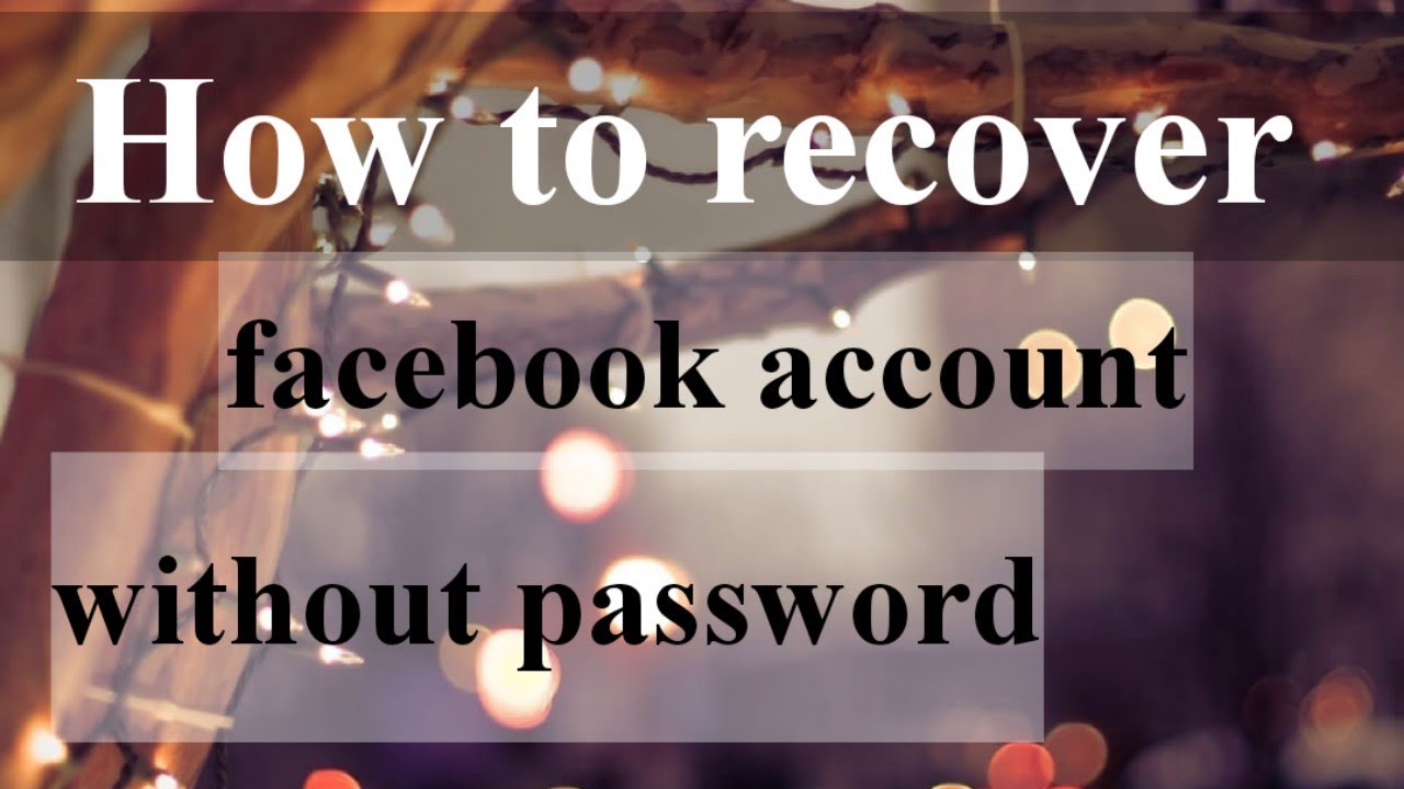 How to recover old Facebook account without password - YouTube