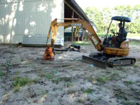 Case CX36 mini excavator with plate packer - YouTube