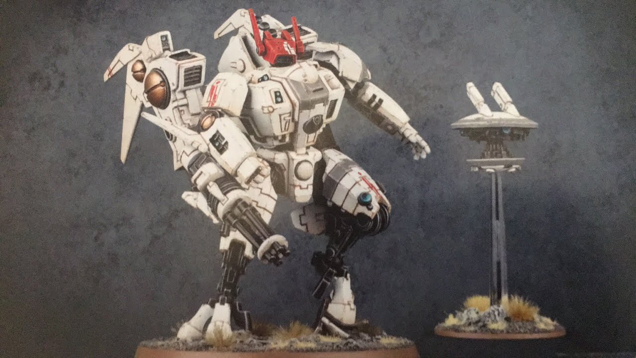 Warhammer 40k Painting! T’au XV86 Coldstar Battlesuit - YouTube