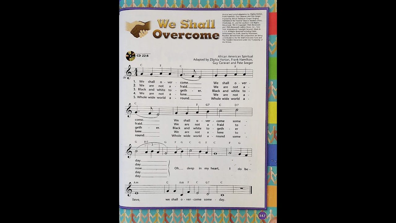 We shall overcome lesson - YouTube