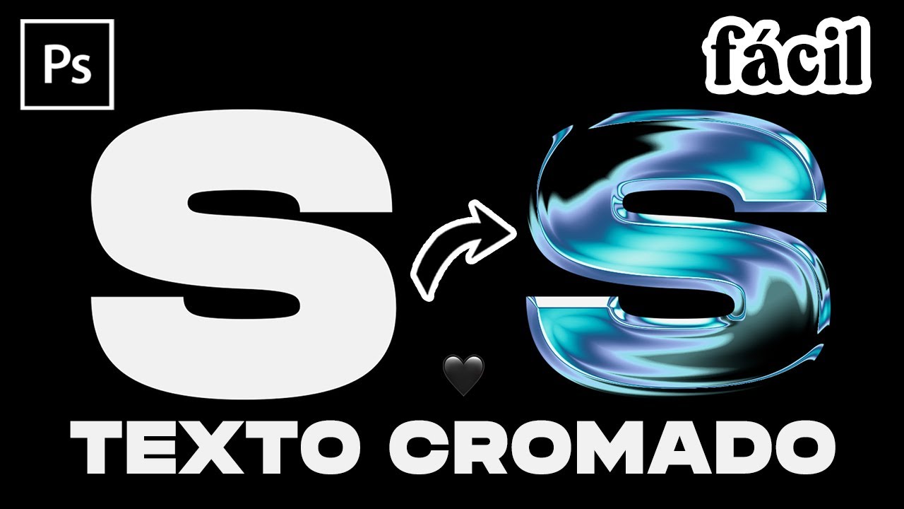 🏼 Cómo hacer efecto de TEXTO CROMADO en Photoshop : Tutorial paso a ...