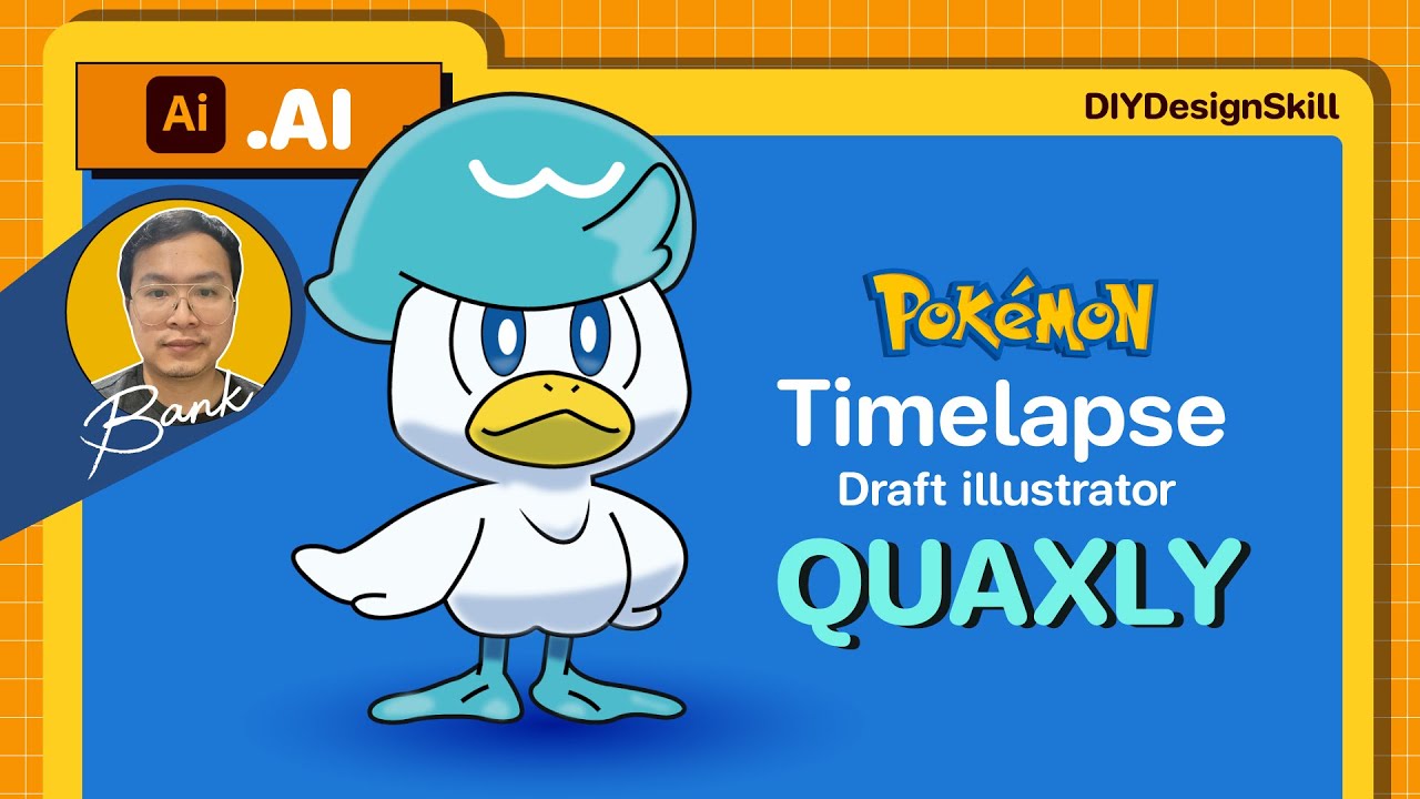 Adobe Illustrator | Pokemon Timelapse Drawing Quaxly - YouTube