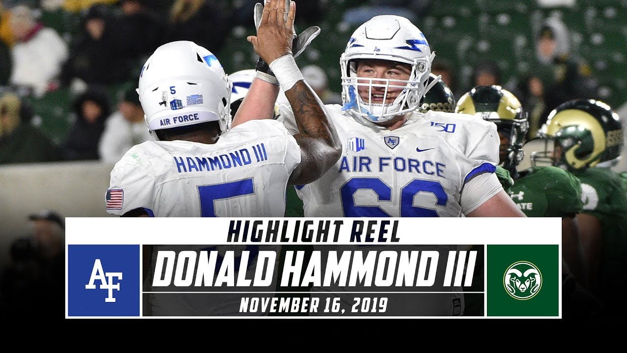 Donald Hammond III Highlights: Air Force vs. Colorado State (2019 ...
