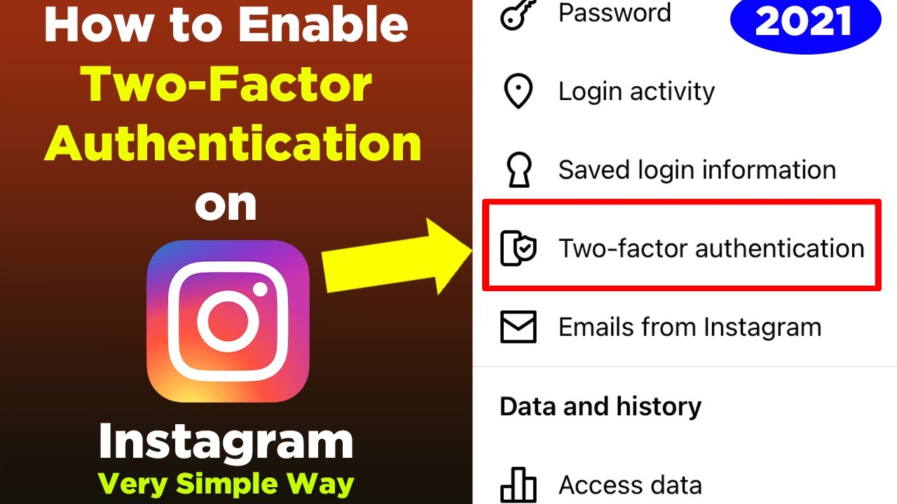 How to Enable Two Factor Authentication on Instagram in 2021 | Secure ...
