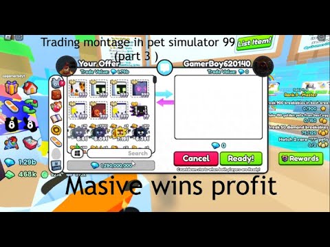 Trading montage in pet simulator 99 (part 3) - YouTube