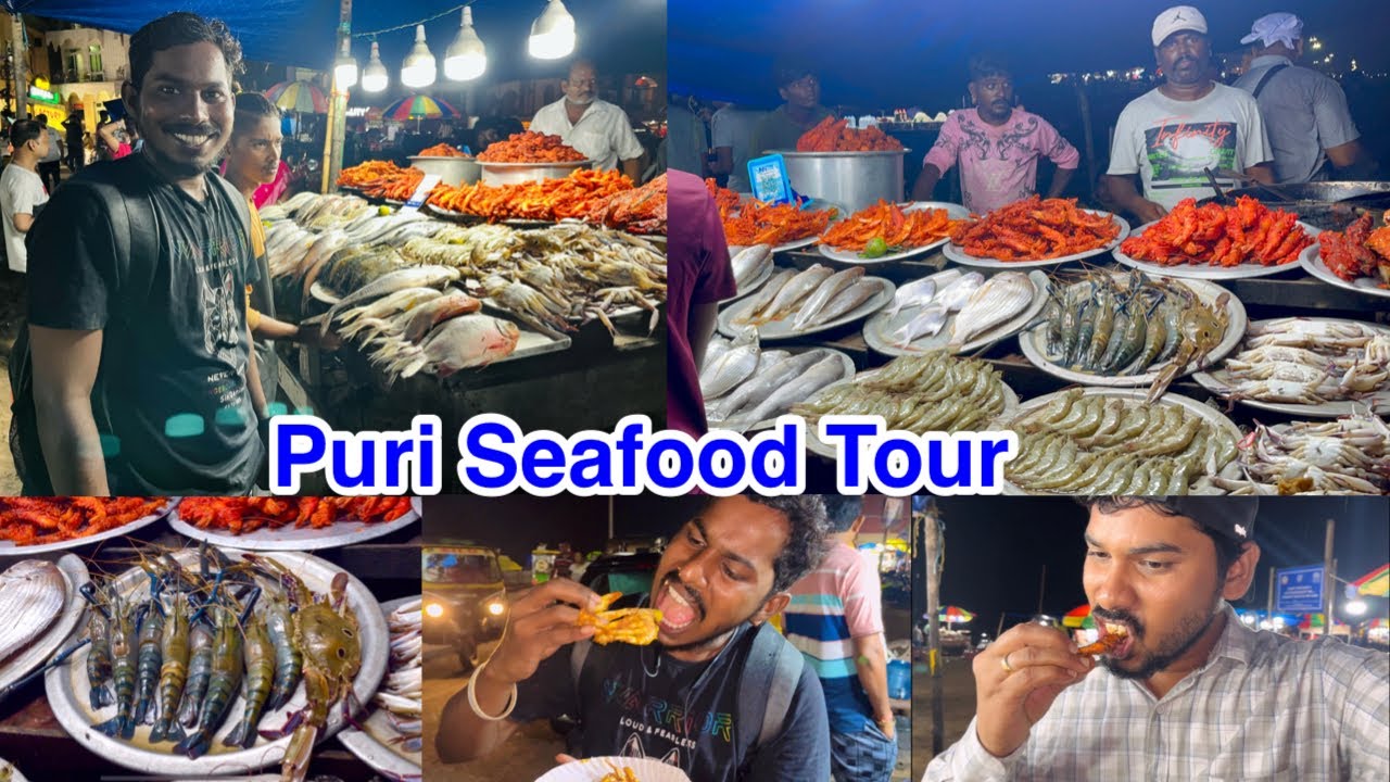 କସମୁଦ୍ର ଙ୍କକଡ଼ା ଚିଗୁଂଡ଼ି ମାଛ ଓହୋ ମଜା ଆସିଗଲା || Puri Beach Seafood ...
