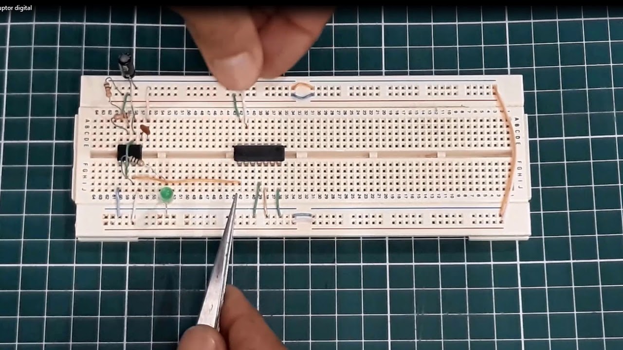Interruptor de seguridad, CI 74LS08P (compuerta AND), circuito práctico ...