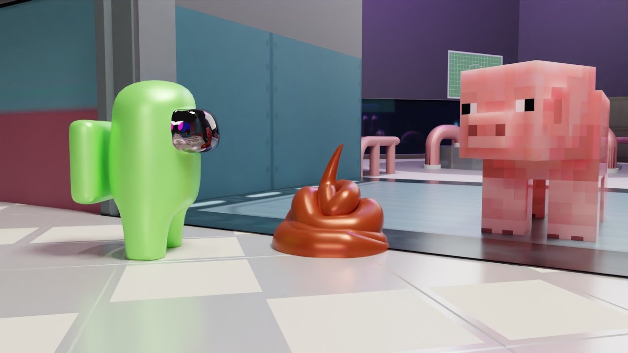 poop Among Us (pig) | Among Us Funny animation - YouTube