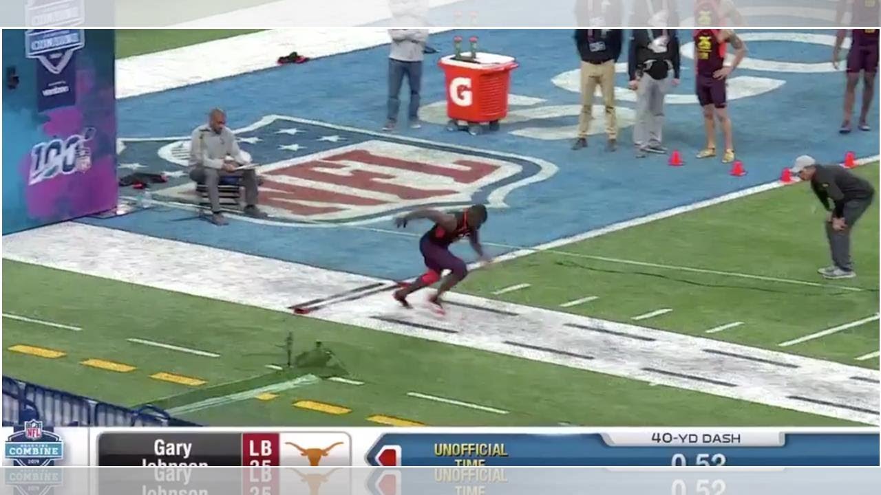Watch: Gary Johnson posts elite 40-yard dash time at NFL Combine - YouTube